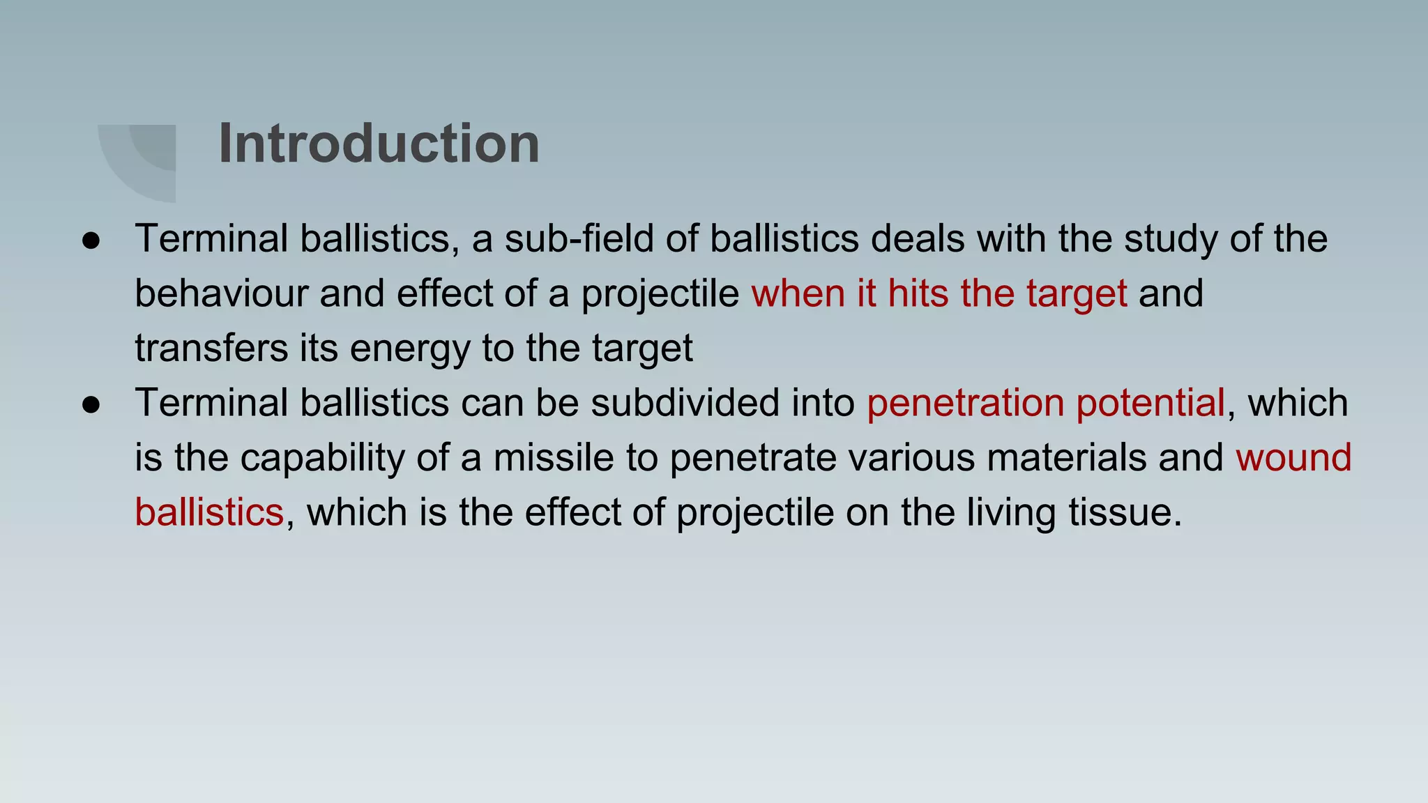 Terminal ballistics | PPTX | First Aid | Injuries