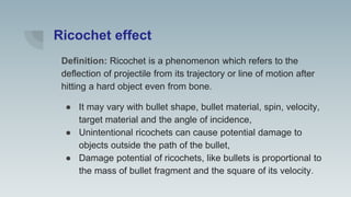 Terminal ballistics | PPTX