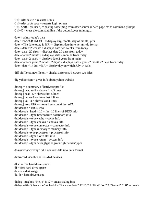 Terminal linux commands_ Fedora based | PDF