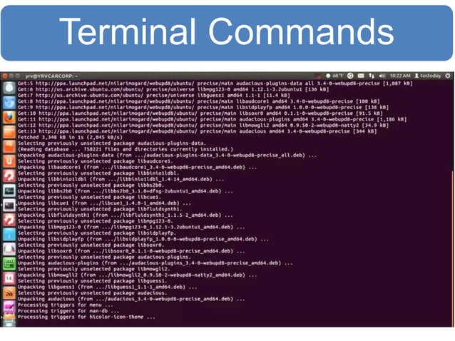 Terminal Commands (Linux - ubuntu) (part-1) | PPT