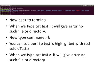 Terminal commands ubuntu 2 | PPTX