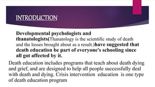 Terminal illness and death during childhood | PPTX