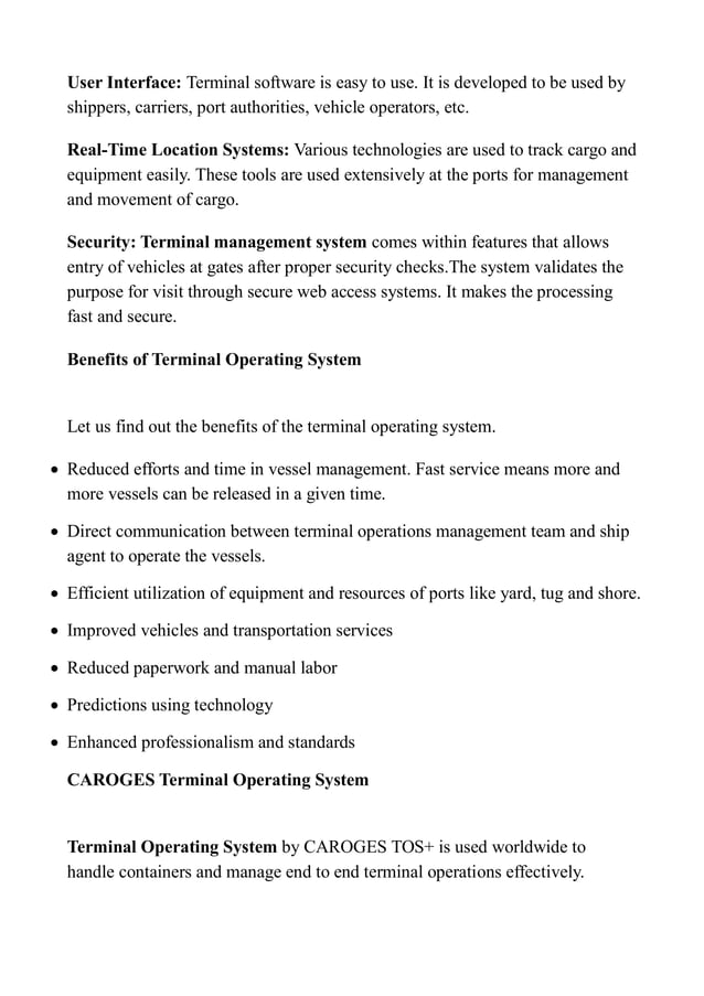 Terminal Operating System- Features & Benefits of the TOS.pdf ...
