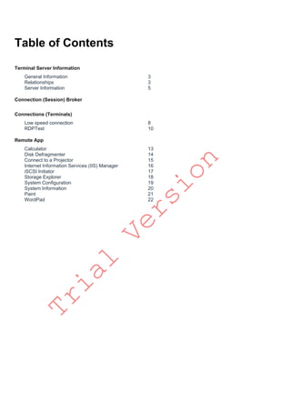 Terminal server | PDF | Operating Systems | Computer Software and ...