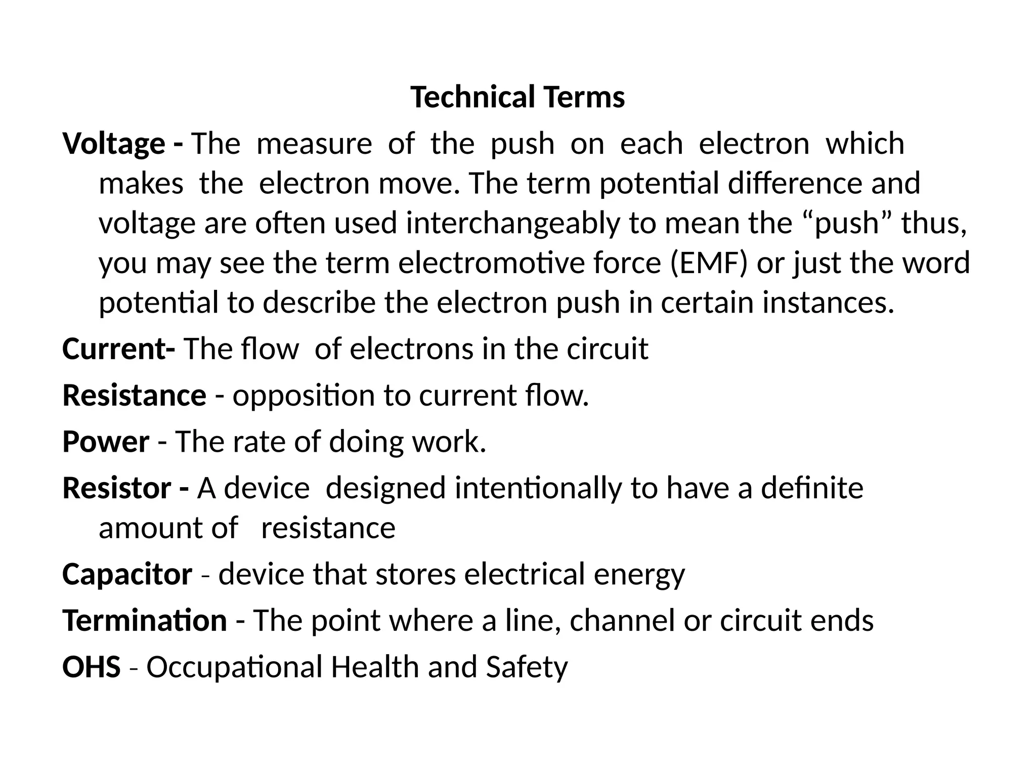 Terminate And Connect Electrical Wiring And Electronic Circuits Pptx