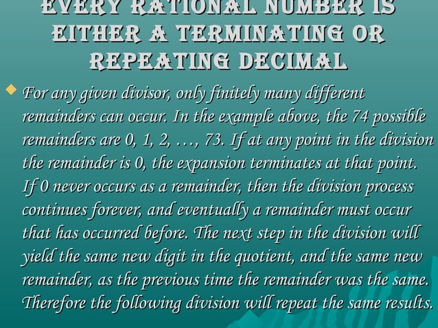 Terminating Non Terminating Class 10 Groupa Ppt