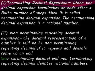 Terminating non terminating class 10 groupA | PPT