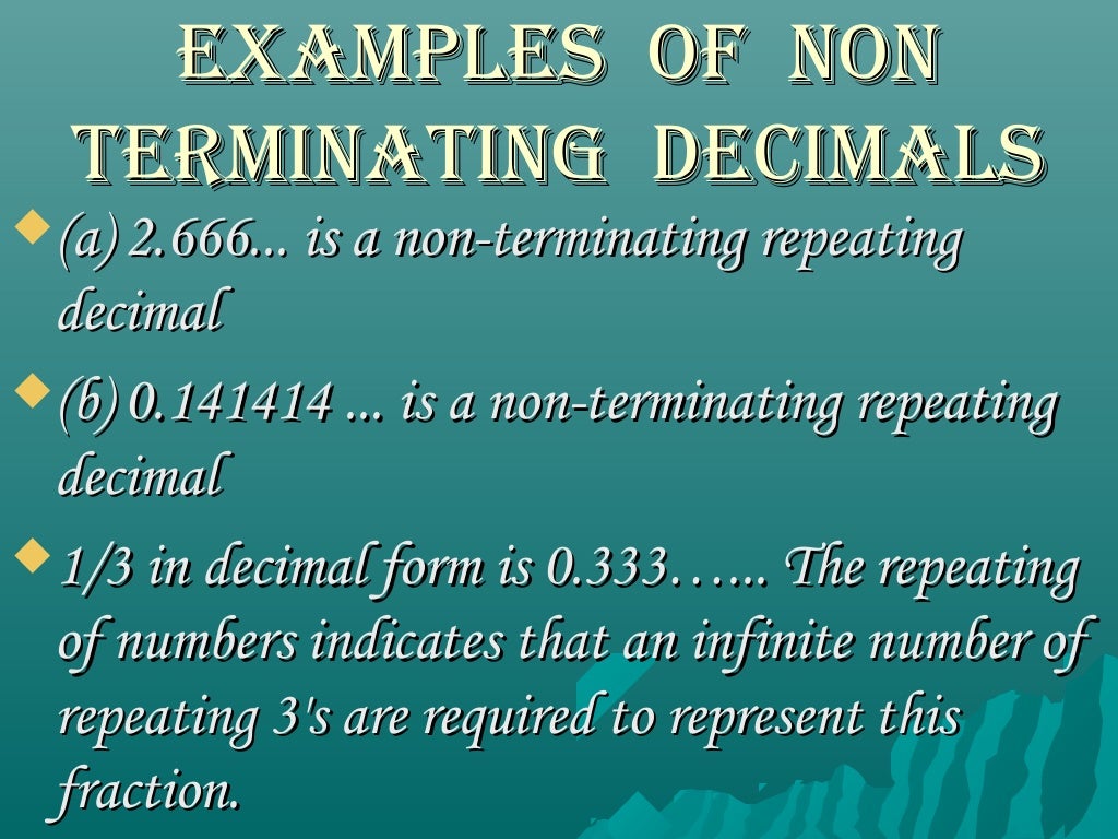 Terminating non terminating class 10 groupA