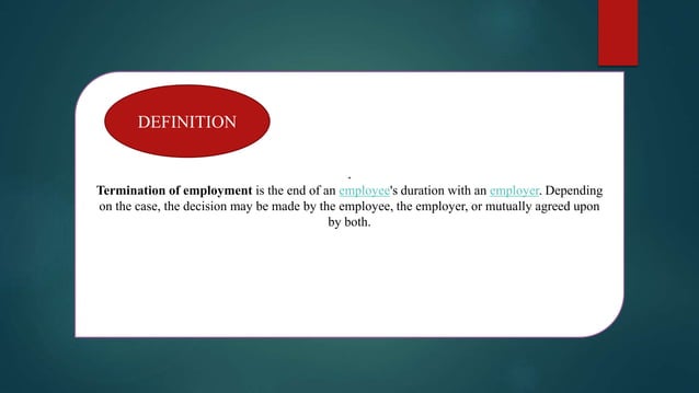 TERMINATION.pptx tis a nsg managmant topic how to terminate the employee . | PPT