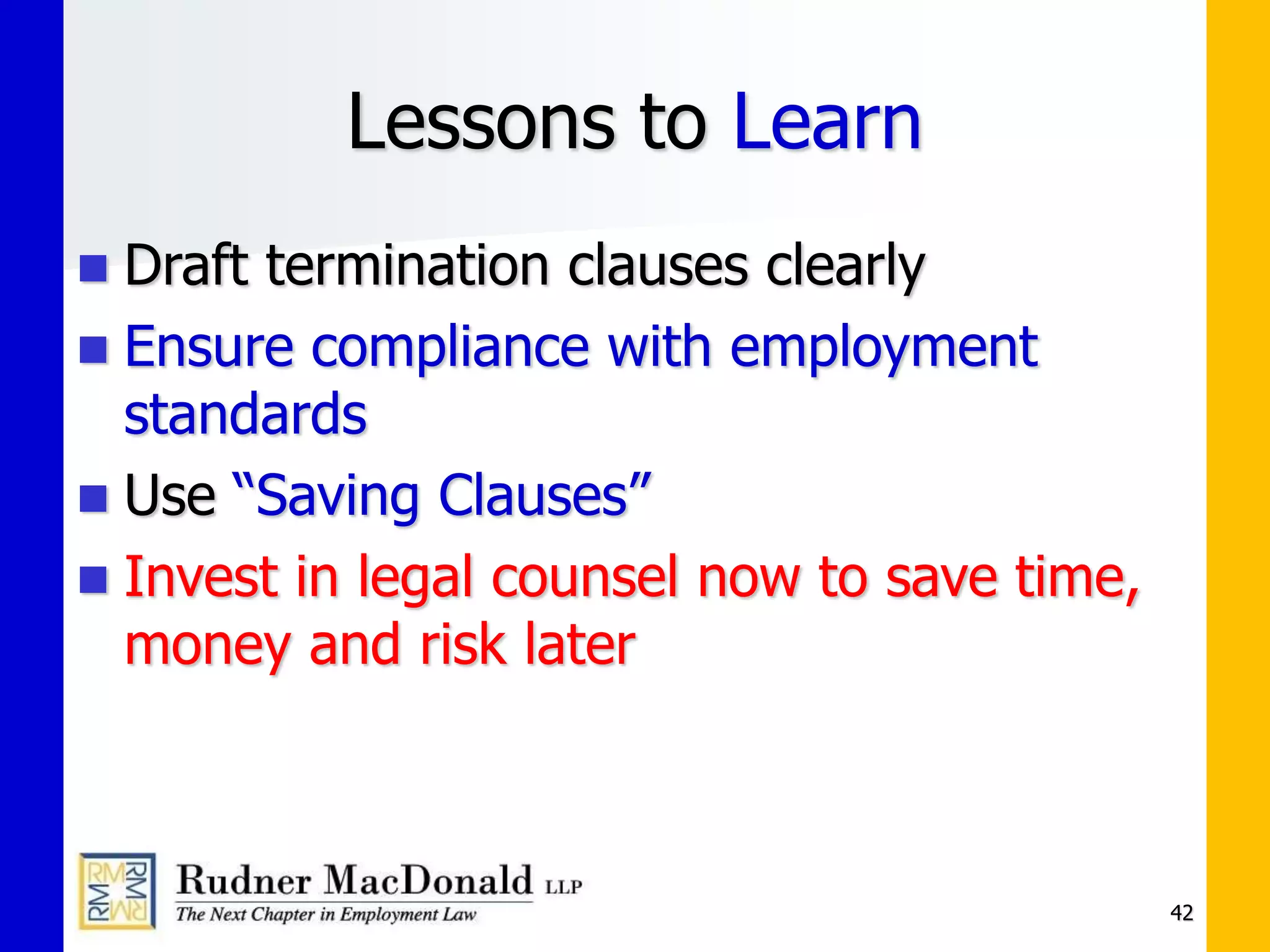Termination Clauses: Getting It Right! | PPTX