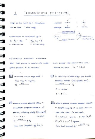 Termination detection - Distributed systems : Notes | PDF