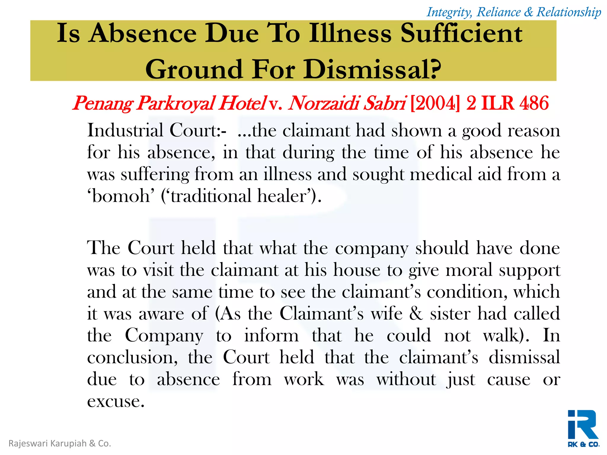 Termination Due to Prolonged Illness | PDF
