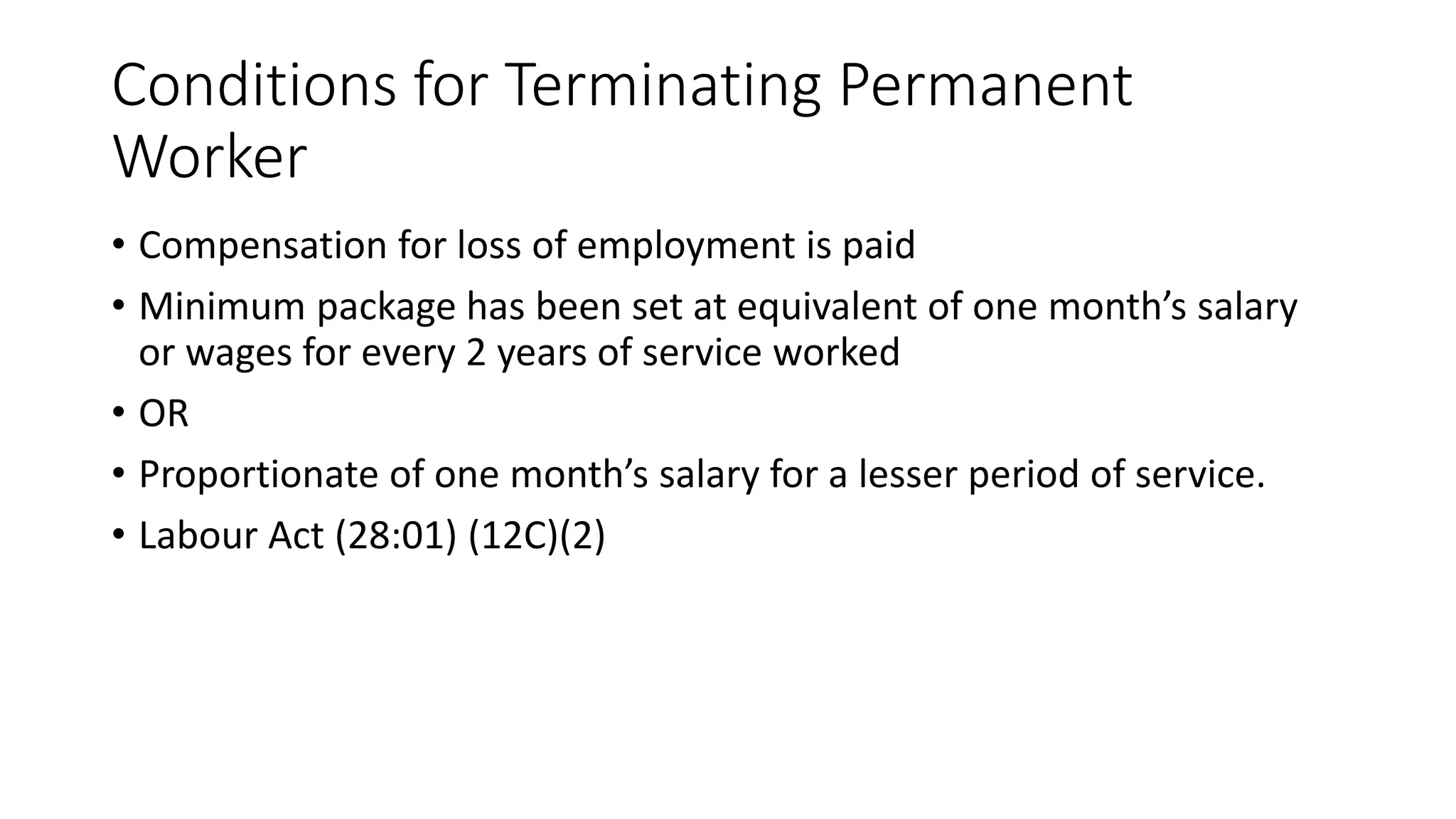 LABOUR LAW AND HR Termination of employment contract | PPTX