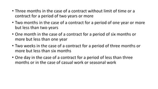 LABOUR LAW AND HR Termination of employment contract | PPTX