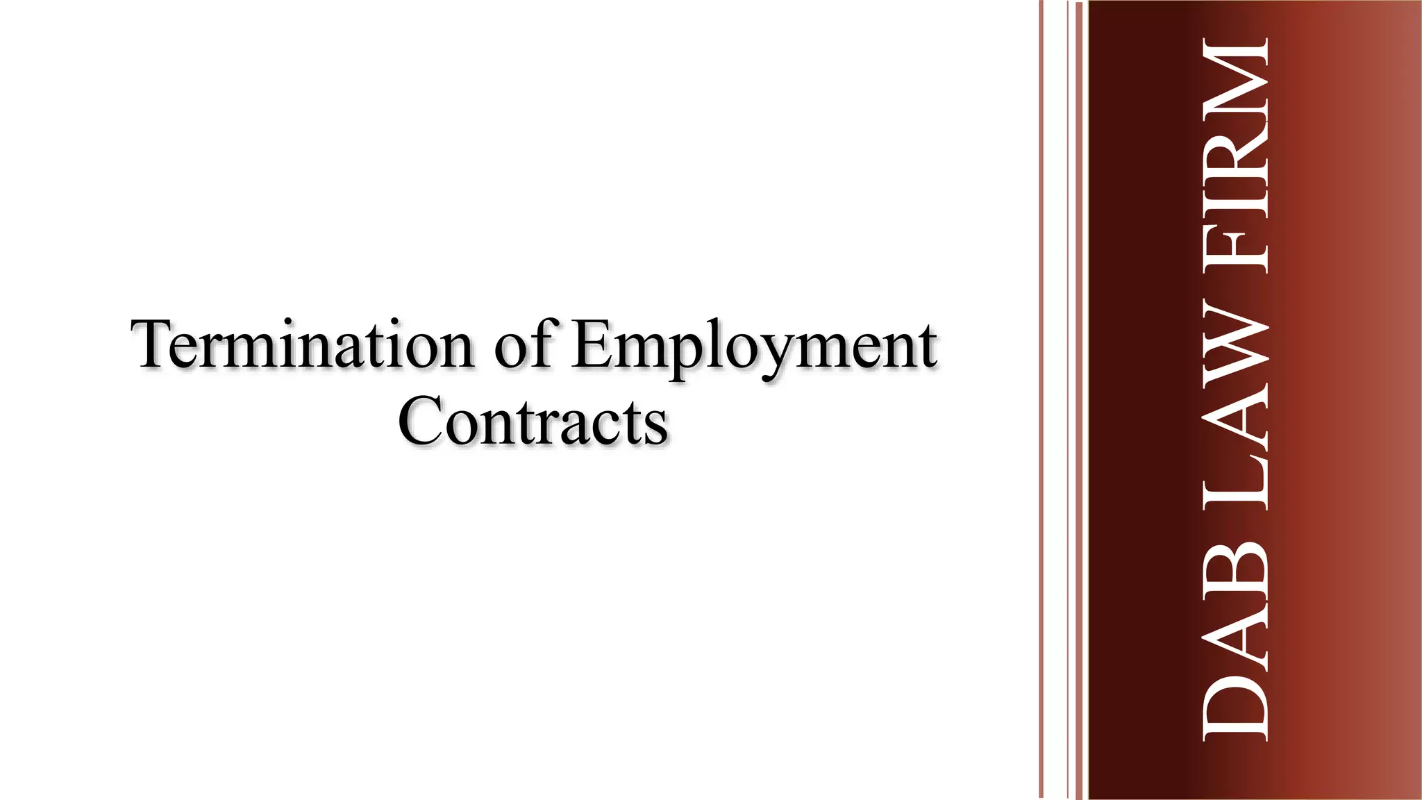Termination of Employment Contracts | PPTX