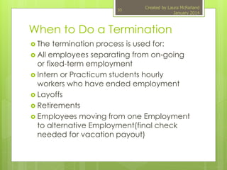 Termination process and procedures - Power Point | PDF