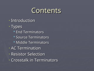 resistor Terminations guideline presentation | PPT