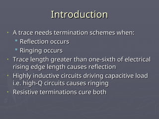 resistor Terminations guideline presentation | PPT