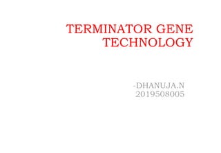 Terminator technology | PPTX