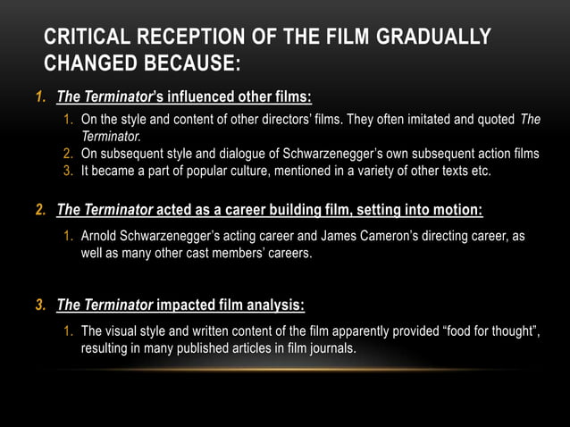 Terminator vs Terminator 2: Judgement Day - A case study in creating ...