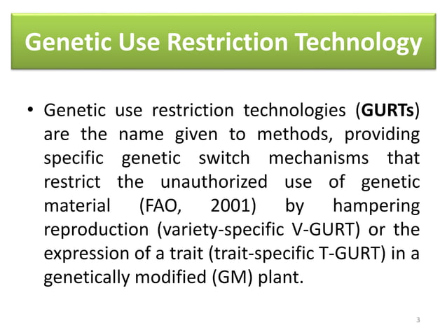 Terminator gene technology & its applications in crop improvement ...