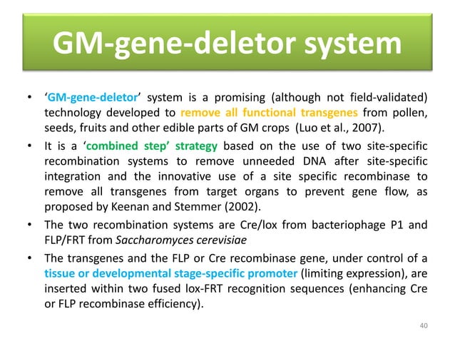 Terminator gene technology & its applications in crop improvement ...