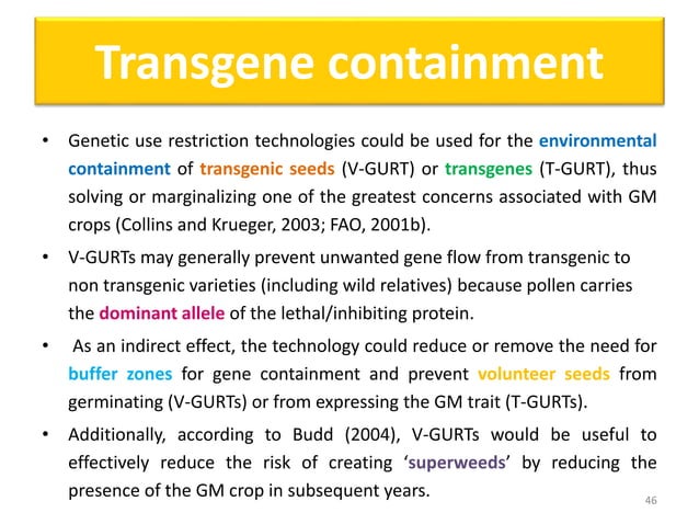 Terminator gene technology & its applications in crop improvement ...