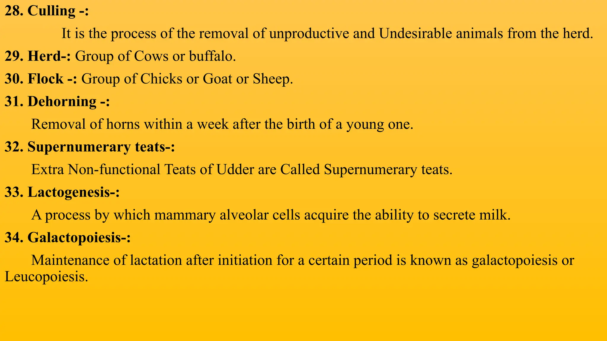 Important Terminology in Livestock Production and Management | PPTX