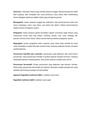 Terminologi pakan-ternak | DOC
