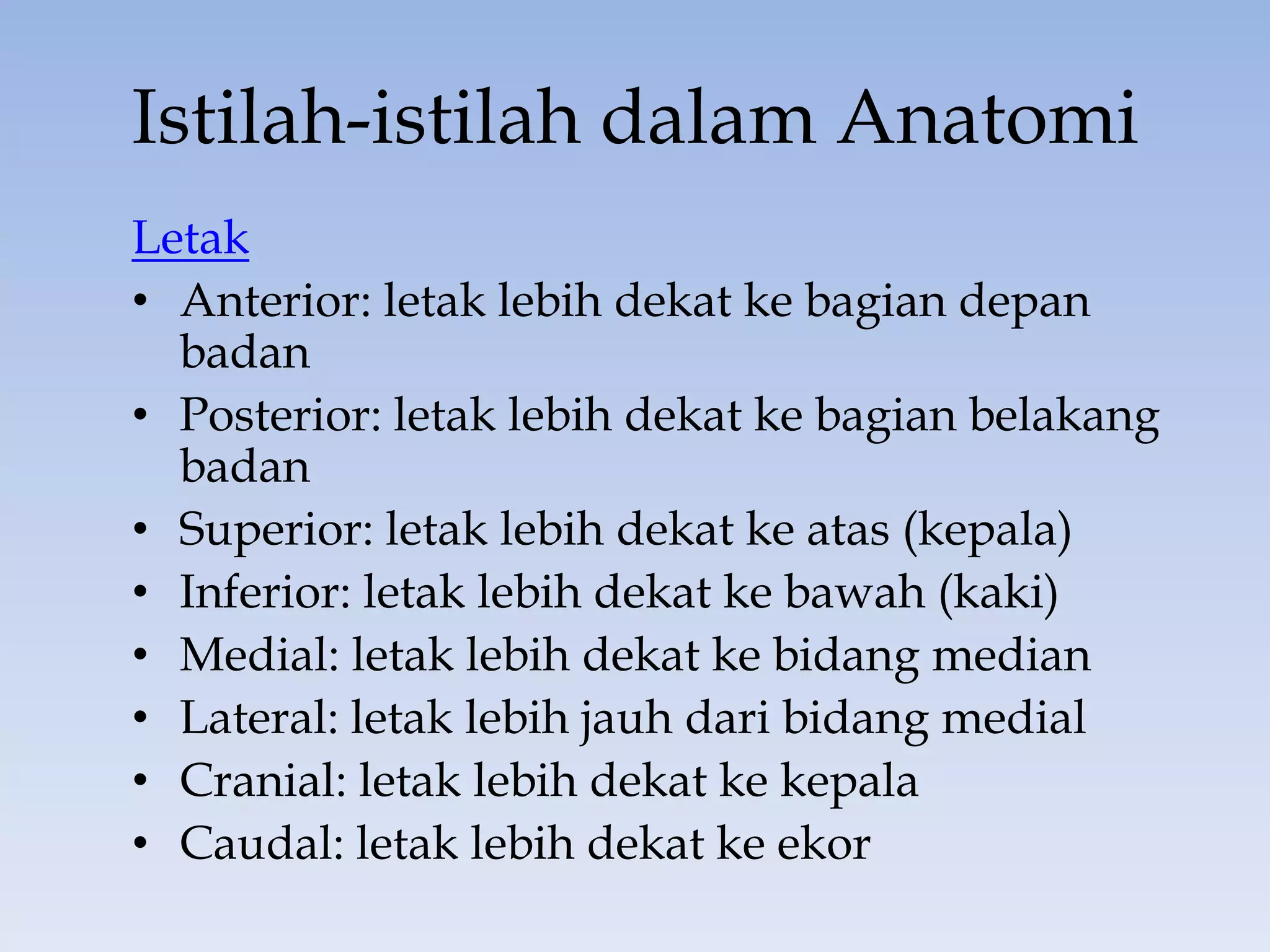 Terminologi anatomi | PPTX