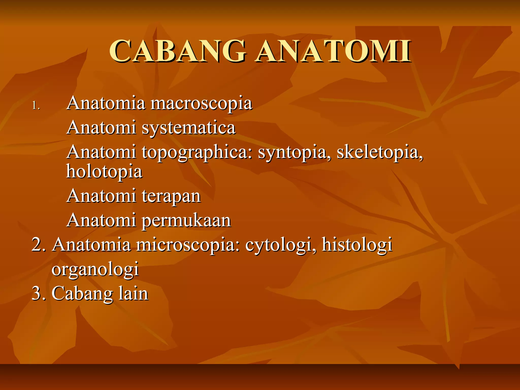Terminologi anatomi | PPT