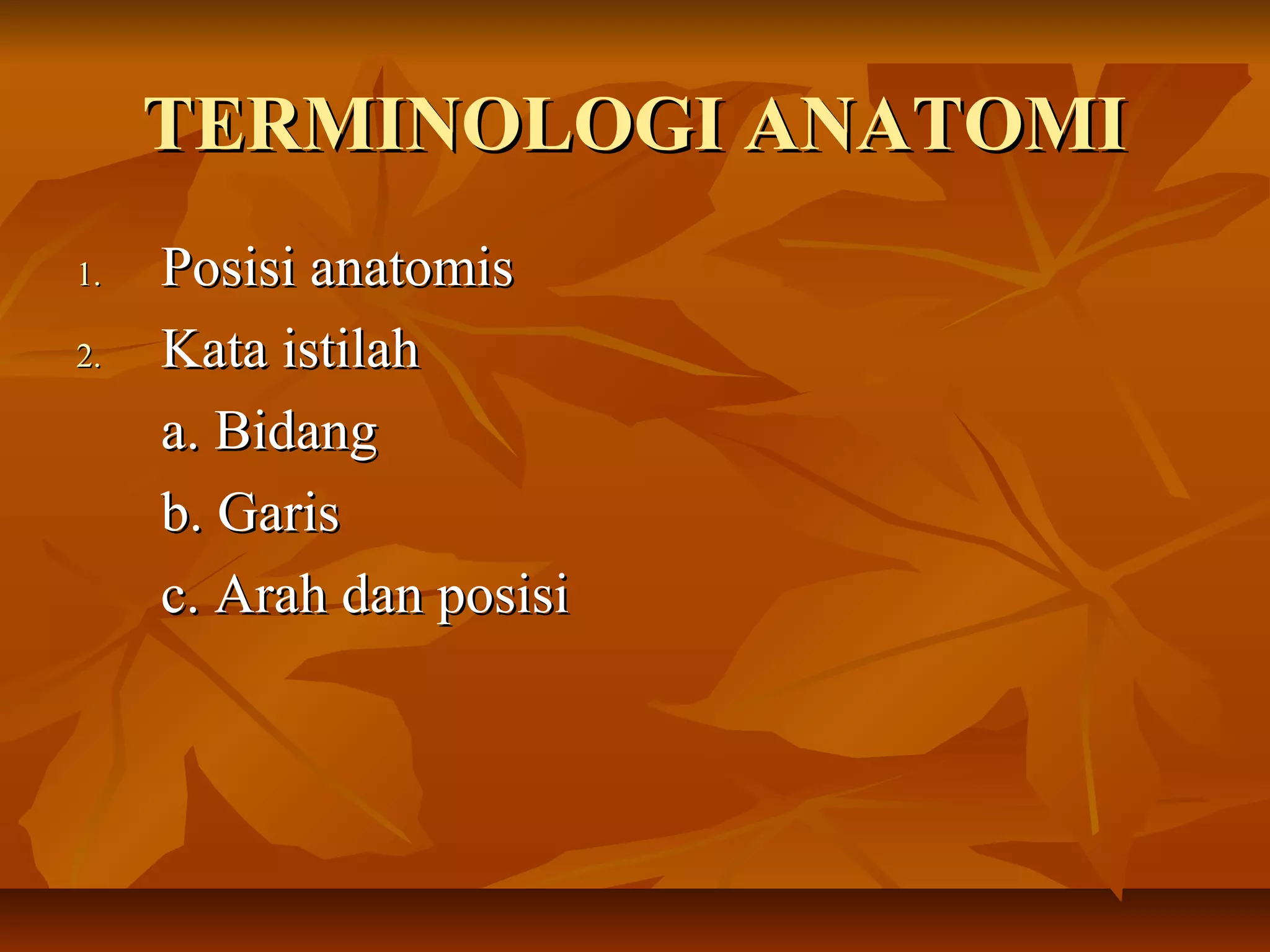 Terminologi anatomi | PPT