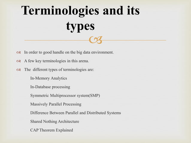 Terminologies Used In Big data Environments,G.Sumithra,II-M.sc(computer ...