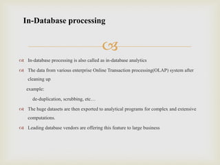 Terminologies Used In Big data Environments,G.Sumithra,II-M.sc(computer ...