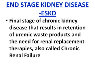 KIDNEY DISORDERS -TERMINOLOGIES | PPTX