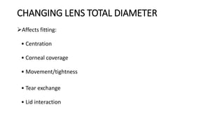 Terminologies in contact lens dimension and manufacturing of RGP lenses ...