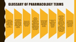 Glossary of Terms Commonly Use in Pharmacology | PDF