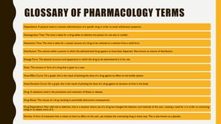 Glossary of Terms Commonly Use in Pharmacology | PDF