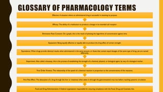 Glossary of Terms Commonly Use in Pharmacology | PDF
