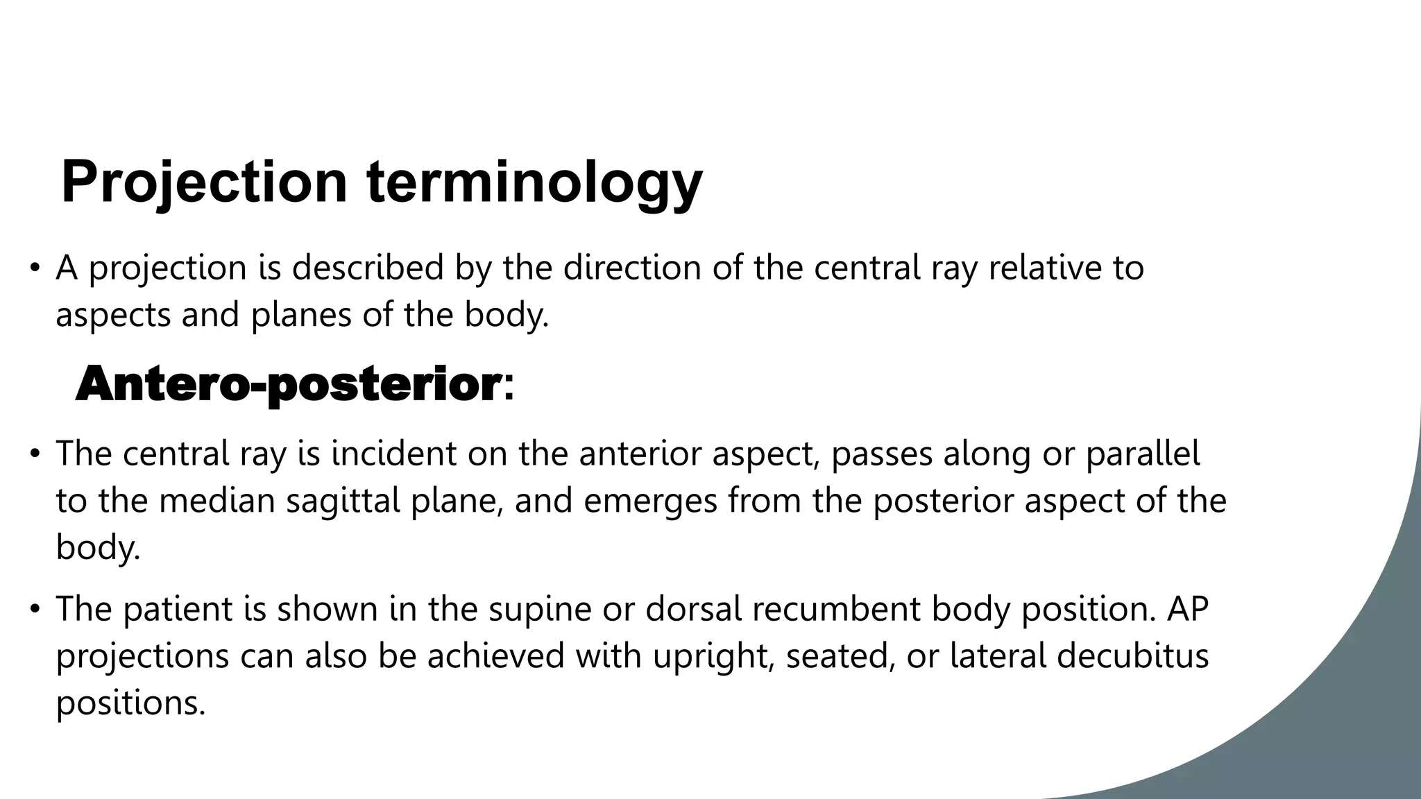 X-ray imaging planes and terminologies | PPTX