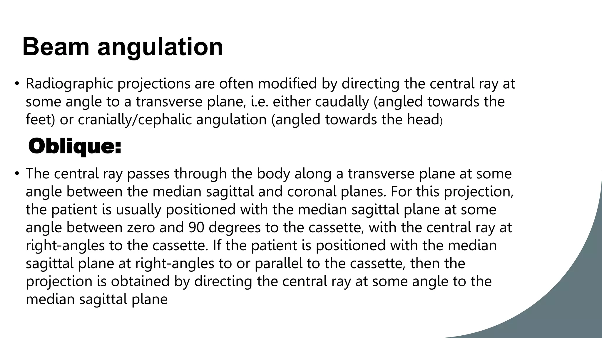 X-ray imaging planes and terminologies | PPTX