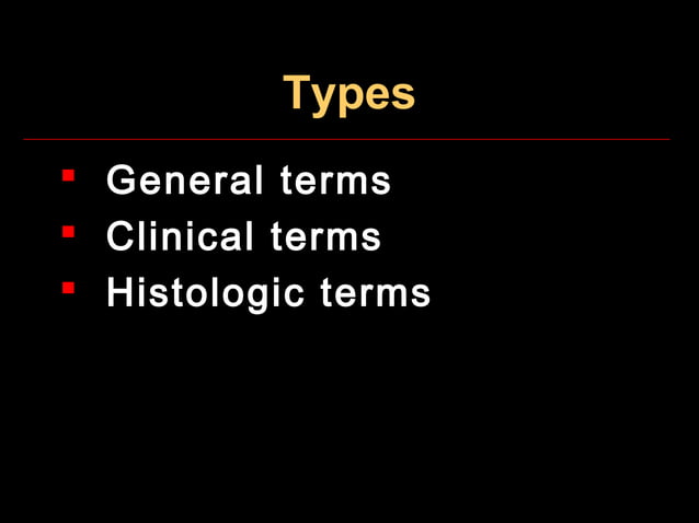 Terminology used in oral pathology dental | PPT | Dental Health ...