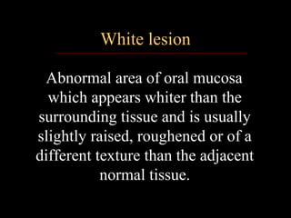 Terminology used in oral pathology dental | PPT