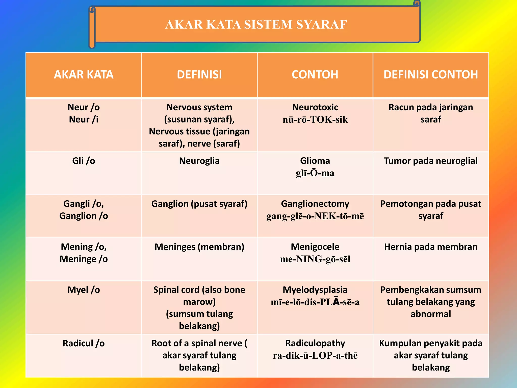 akar kata sistem endokrin, sistem saraf, indera | PPT | Free Download
