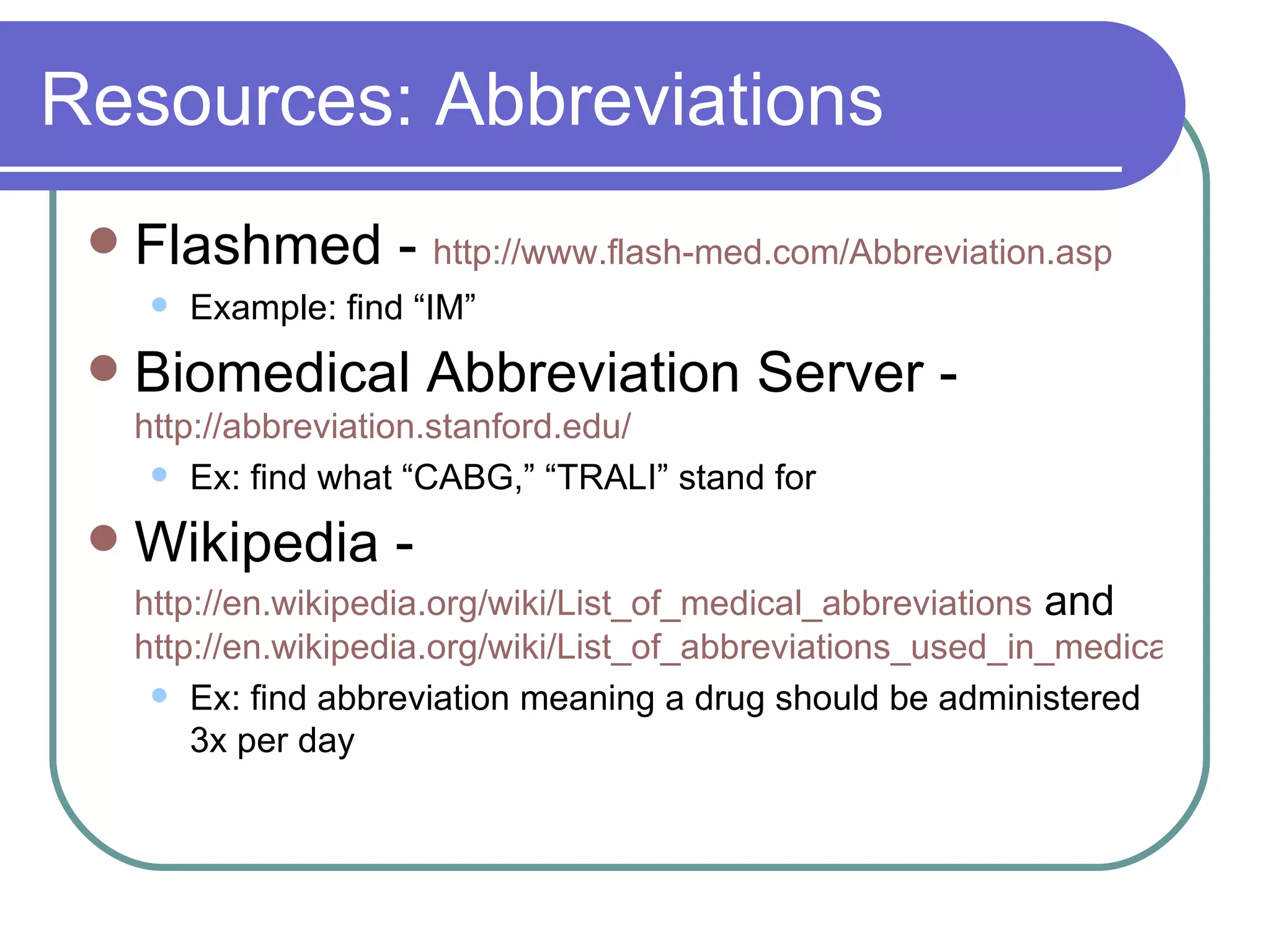 Terminology | PPT