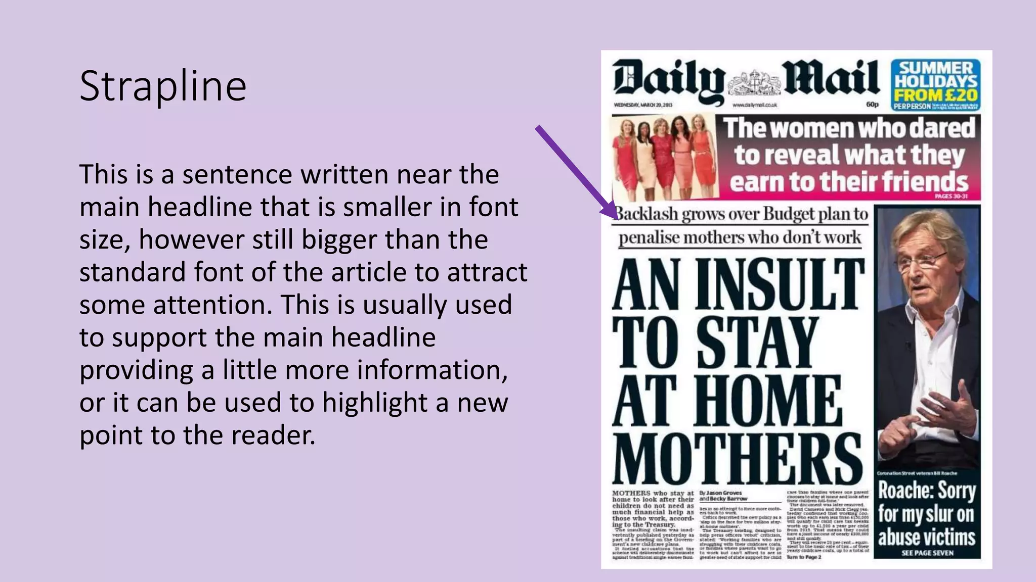 Main Newspaper Features | PPTX