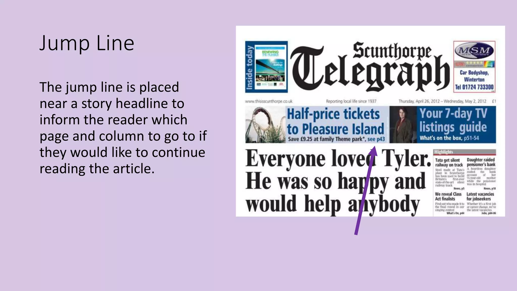 Main Newspaper Features | PPTX