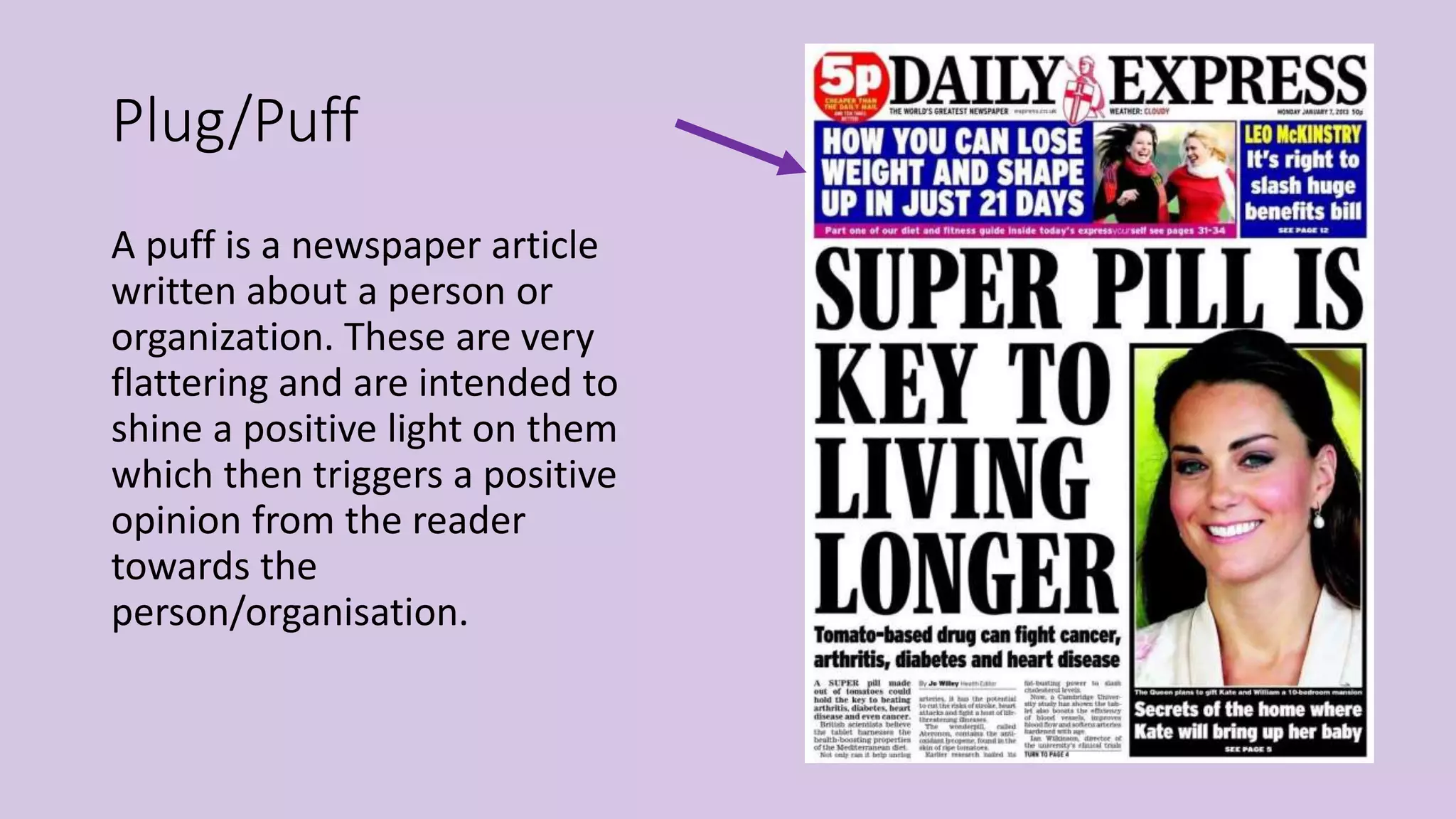 Main Newspaper Features | PPTX