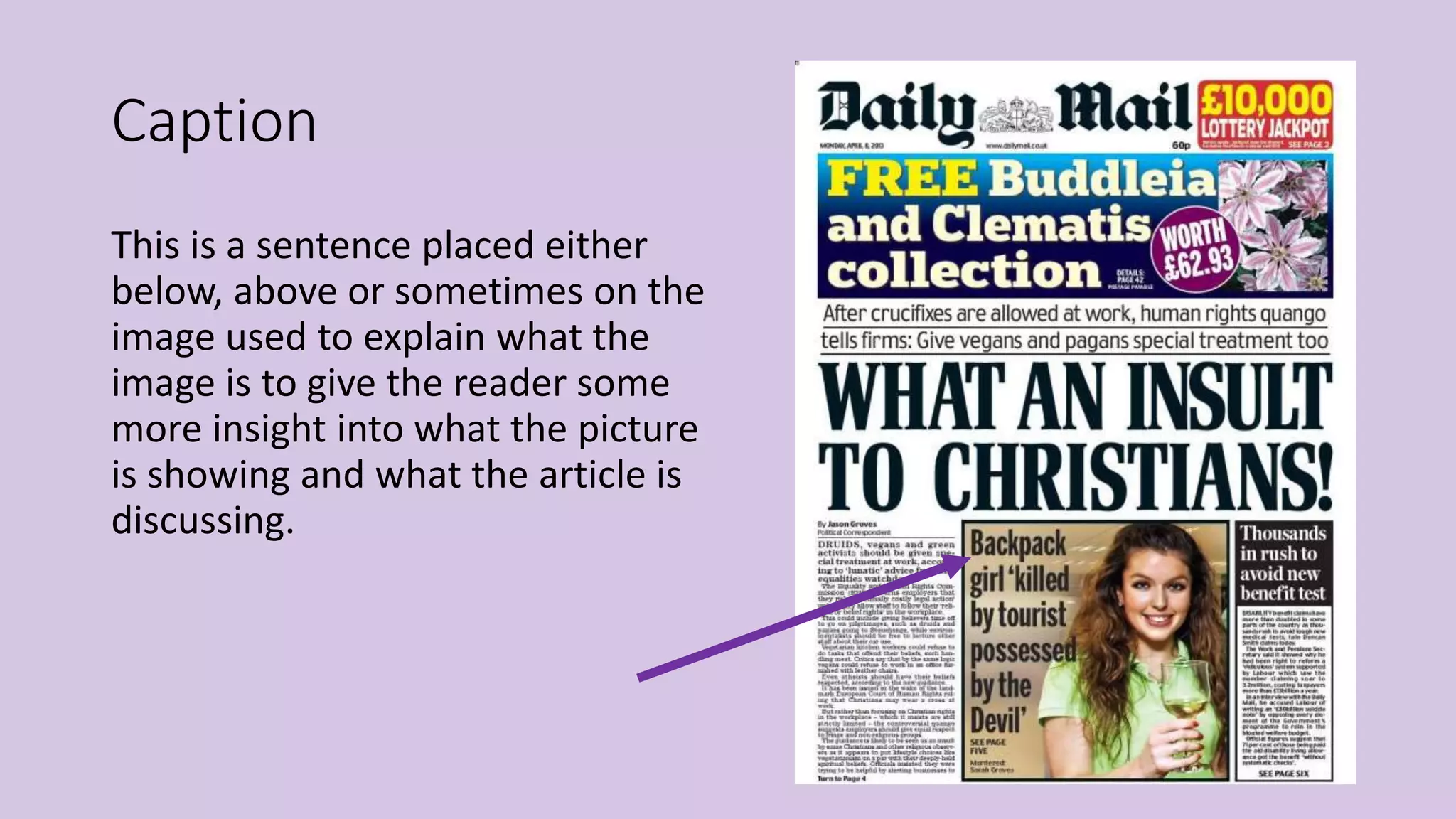 Main Newspaper Features | PPTX