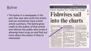 Main Newspaper Features | PPTX